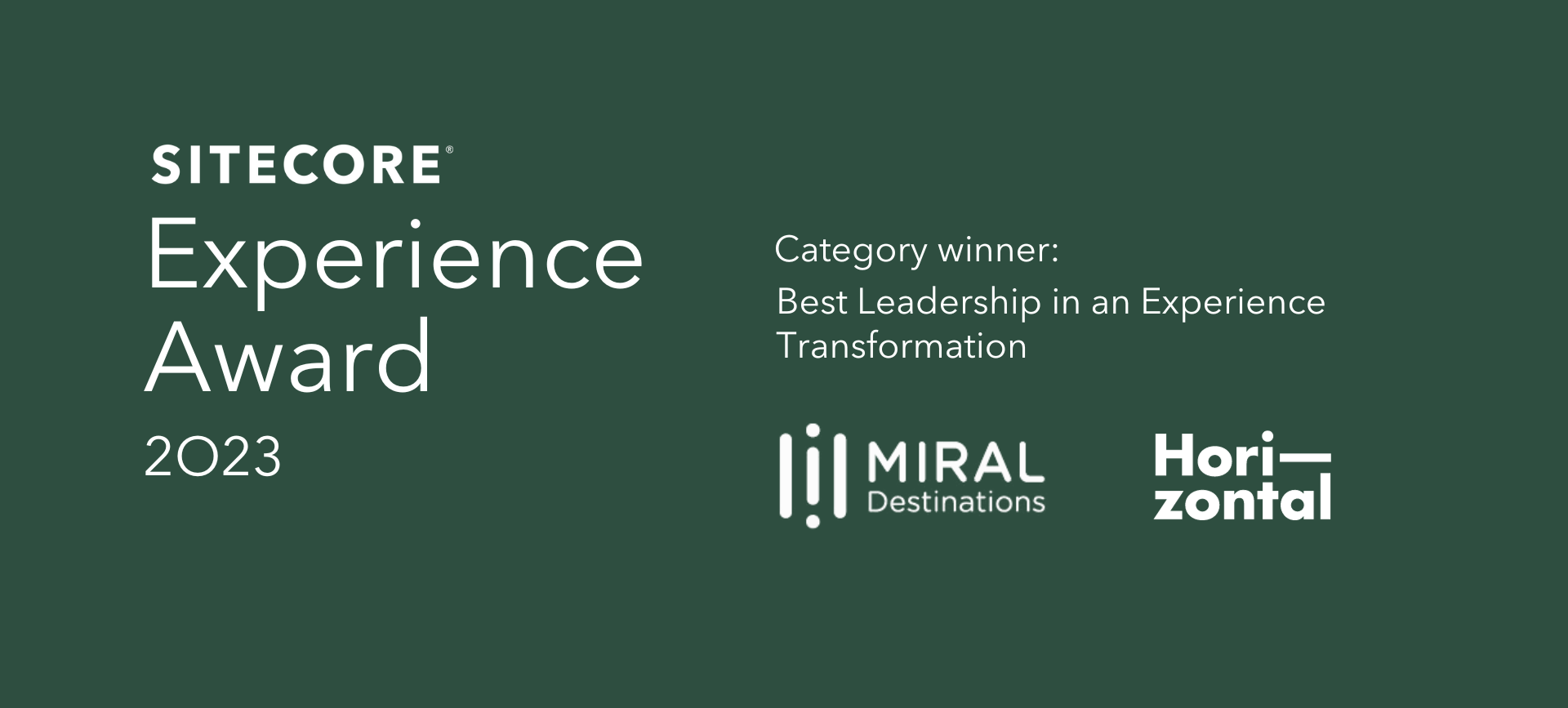Horizontal Digital Wins 2023 Sitecore Experience Award for Judges ...